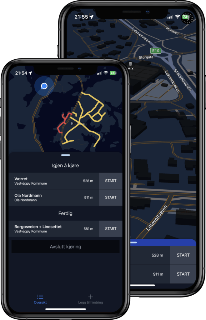 Ha kontroll på brøyterode og oppgaver via moderne brøyteapp